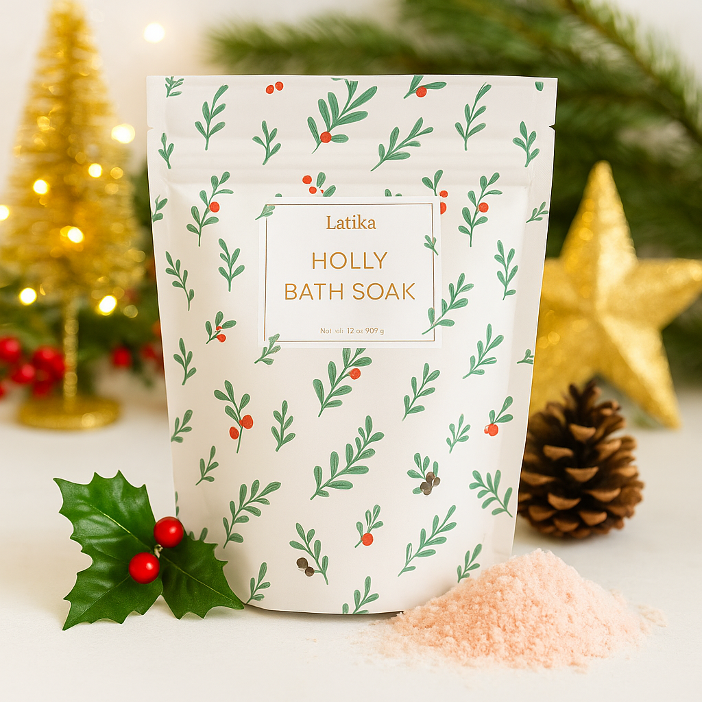 Christmas Holly Holiday Bath Soak – Merry Piglets